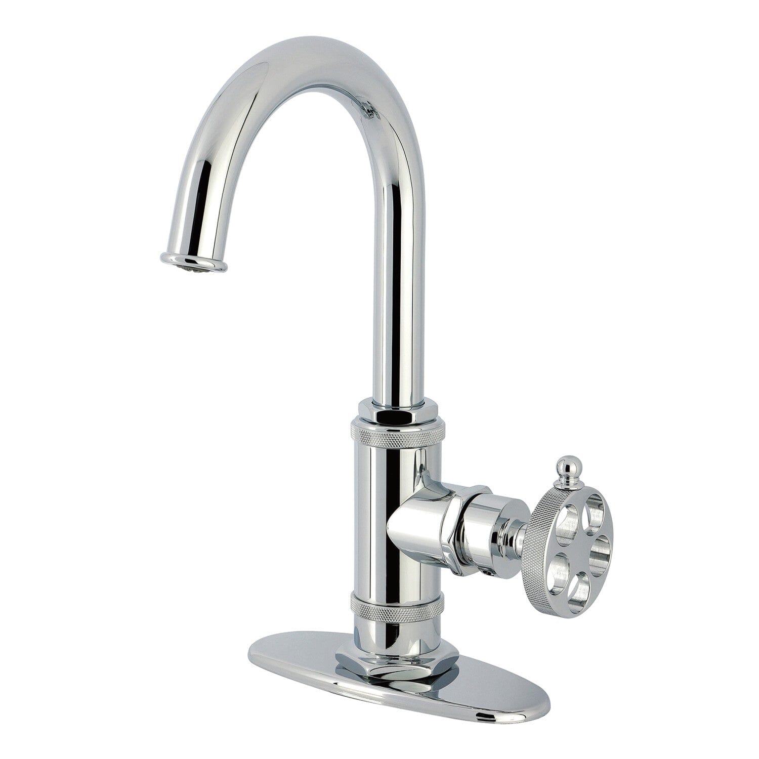 Wendell One-Handle 1-Hole Deck Mount Bar Faucet with Knurled Handle ...
