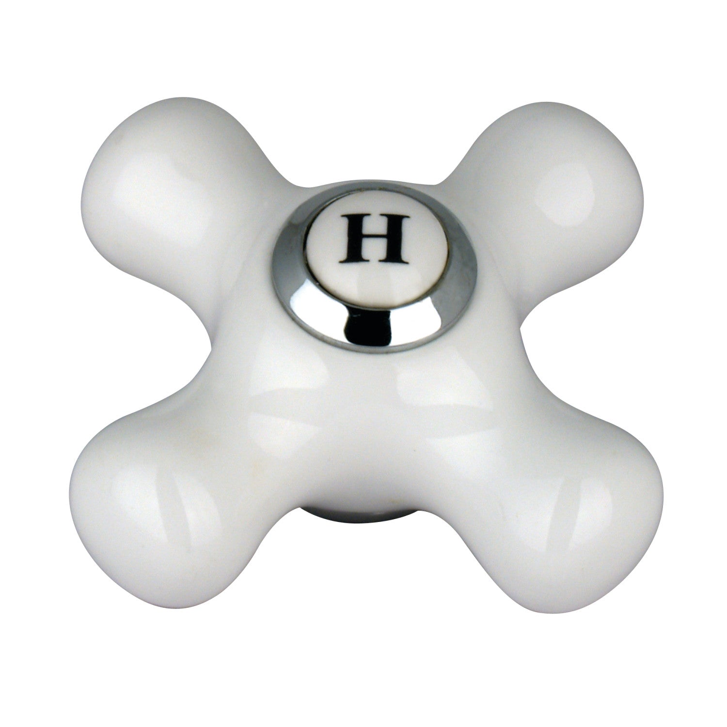 Porcelain Cross Handle (Hot Side) | DesignerHardware.com